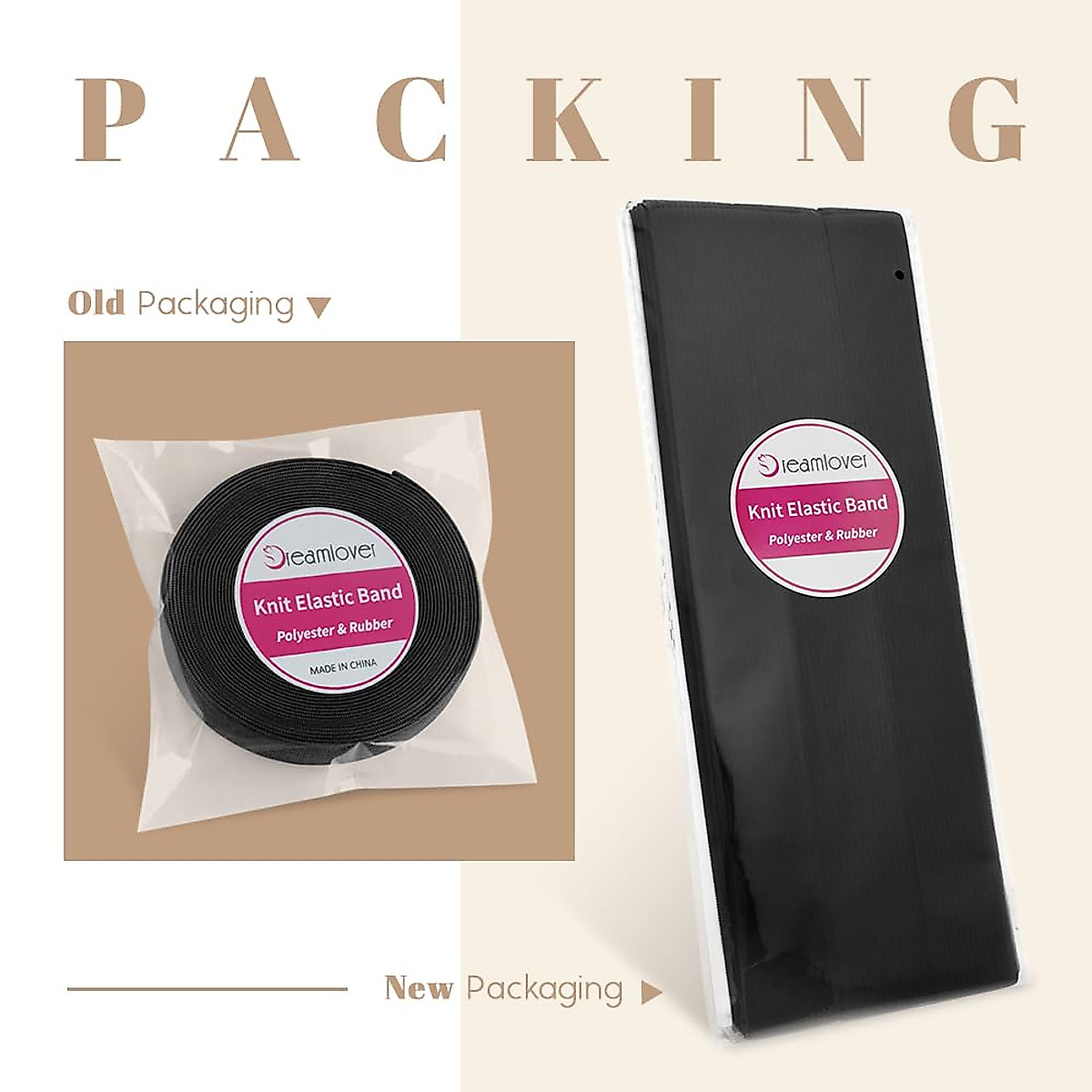 Dreamlover Elastic Band for Wig, Wig Band for Laying Edges, Lace Melting Band, Black Elastic Band for Sewing, 1 Inch x 6 Yard