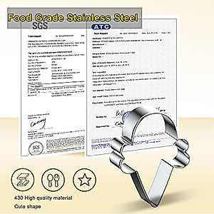 Mickey Cookie Cutter Set, Mickey Cutters Stainless Steel Fondant Cutters (Cartoon Cookie Cutters Set)