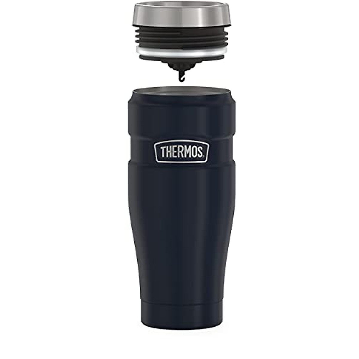 THERMOS Stainless King Vacuum-Insulated Travel Tumbler, 16 Ounce, Midnight Blue