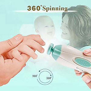 Baby Nail Trimmer Replacement Pads - Jaybva 6PCS Grinding Heads Polish Disc for Electric Nail File Clippers and Cutter Kit Blue Pads for Children Kids 6 Moths Up