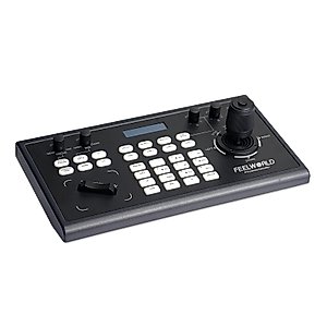 FEELWORLD KBC10 PTZ Camera Controller with Joystick and Keyboard Control LCD Screen PoE Supported for Live Streaming Church Conference