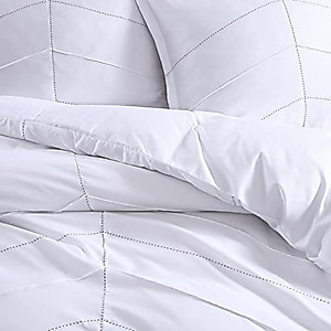 City Scene Courtney Comforter Set, King, White