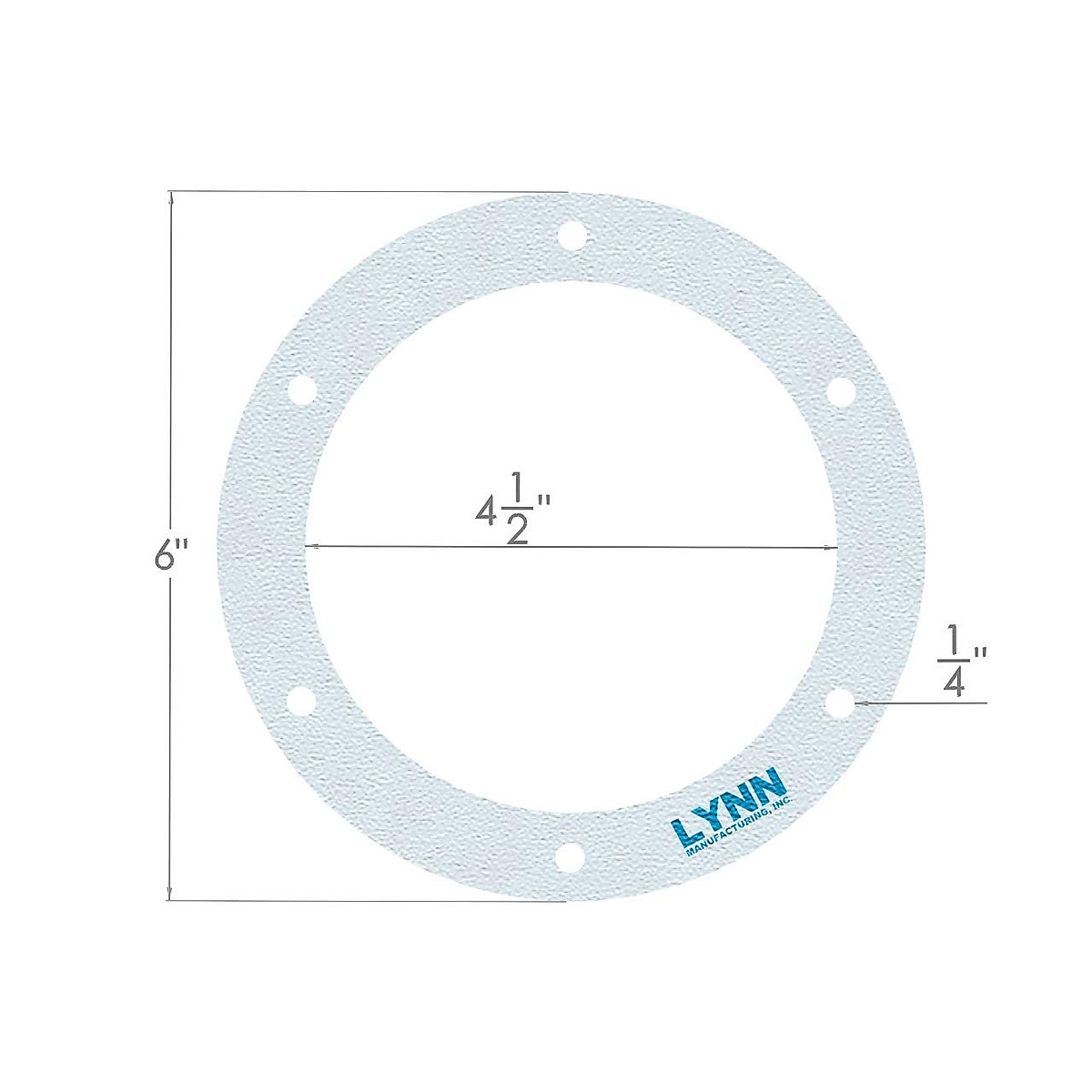 Lynn Manufacturing Pellet Stove 6" Round Gasket, Exhaust or Combustion Blower - Single, 2100J