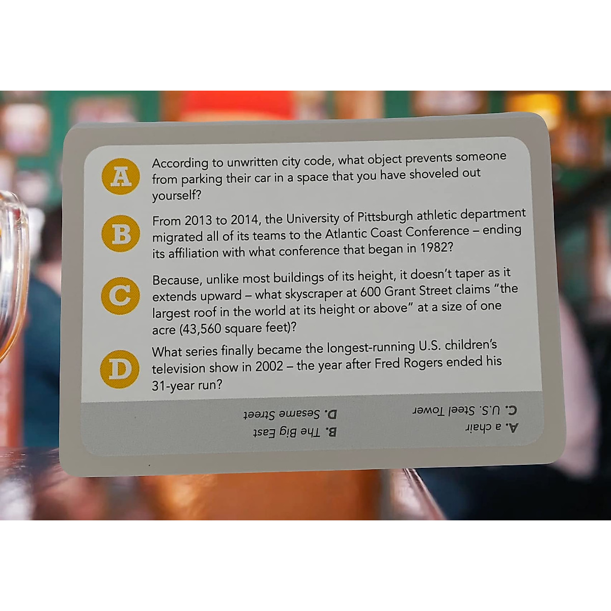 You Gotta Know Pittsburgh Hometown - Trivia Game