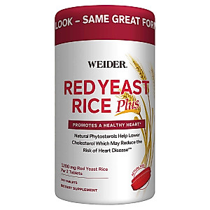 Weider Red Yeast Rice Plus 2-Pack with Phytosterols 1200 mg per 2 Tablets (240 Tablets X 2)