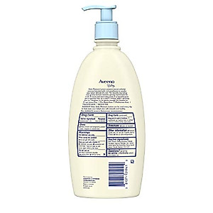 Aveeno Baby Daily Moisture Lotion for Delicate Skin with Natural Colloidal Oatmeal & Dimethicone, Hypoallergenic, Fragrance-, Phthalate- & Paraben-Free, 3 x 18 fl. oz