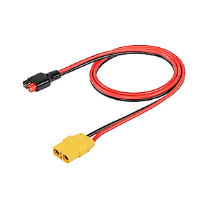 CERRXIAN 3.2FT 12AWG XT90 Female to Solar Panel Connector 30A Power Pole Port Extension Cable for Electric Bike, Solar Panel to Portable Generator(XT90-F)