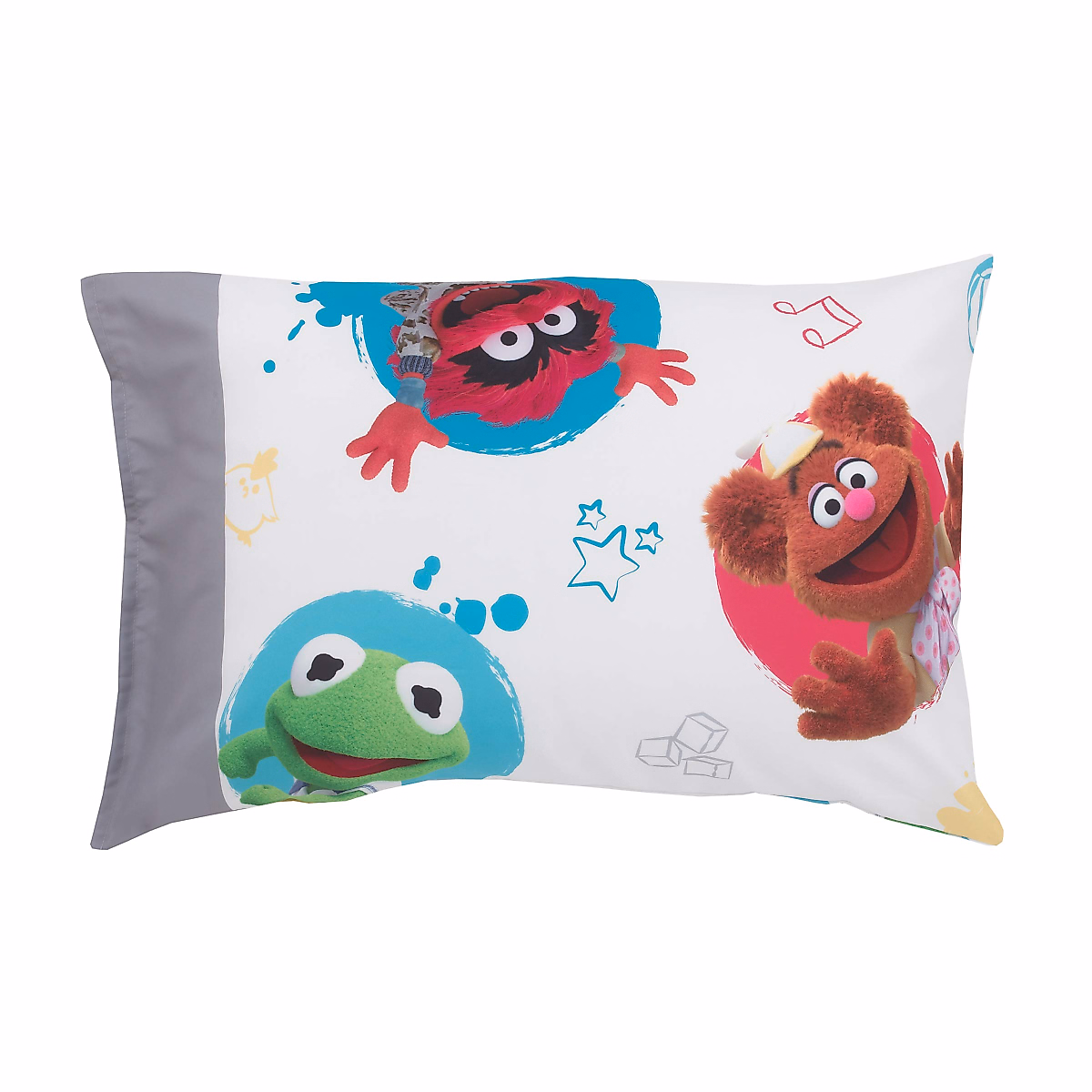 Disney Muppet Babies - Blue, Green, Red and Yellow 2 Piece Toddler Sheet Set