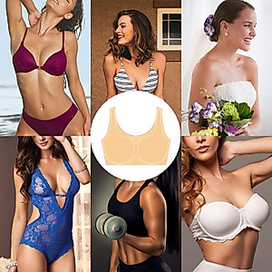 TopBine 3 pairs Round Soft Bra Inserts Pads Removable Sport Bra Cups inserts Mastectomy Bra Inserts For Bikini Top Swimsuit