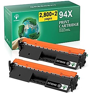 GREENSKY Compatible Toner Cartridge Replacement for HP 94A Toner Cartridge Black CF294X 94X CF294A for HP Laserjet Pro MFP M148dw MFP M148fdw M118dw M118 M148 M149 Laser Printer Ink (Black, 2 Pack)