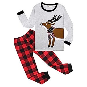 Kids Pajamas Set Cotton, Little Sky Toddler Boys Girls Long Sleeve Pjs Top and Pants Set