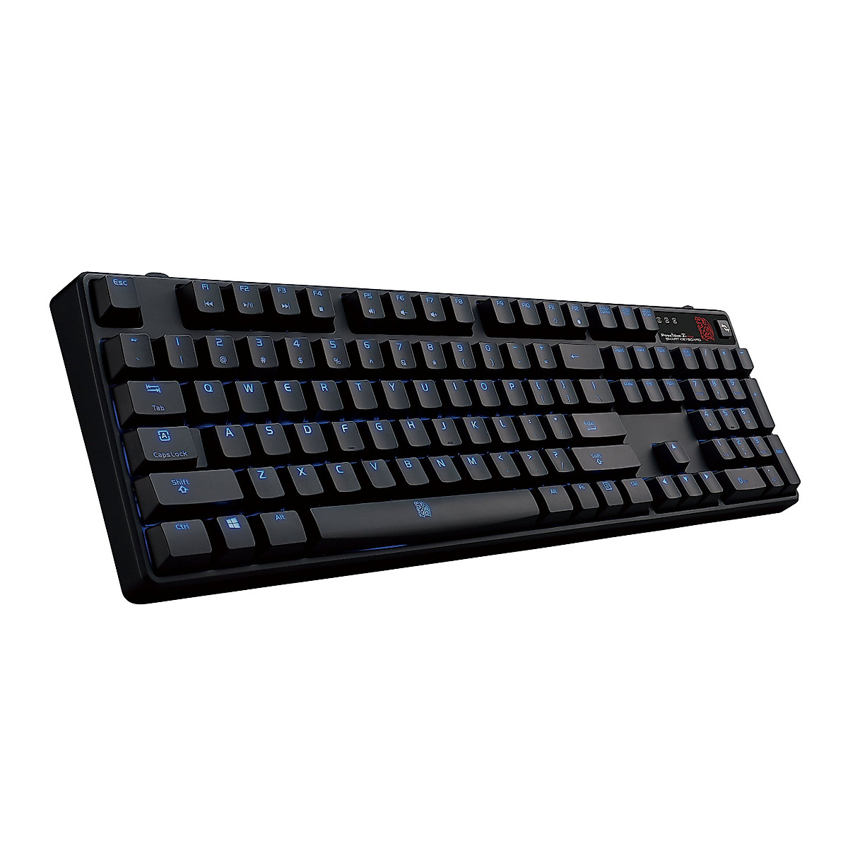 Tt eSPORTS Thermaltake Poseidon Z Plus Gaming Performance Monitoring App & Software Blue Switches Blue Backlight Mechanical Gaming Keyboard KB-PZP-KLBLUS-01