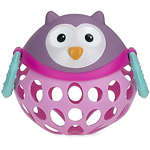 Nuby Interactive Silly Shakers Rattle Teether Toy, Characters Vary - Lion, Owl, Penguin