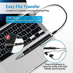 Digital Voice Recorder, 64GB Audio Voice Recorder for Lectures, Noise Reduction Voice Recording Device, Mini Voice Recorder Rechargeable for Meetings Interviews Classes Concerts