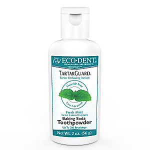 Eco-Dent TartarGuard Baking Soda Toothpowder, Fresh Mint 2 oz