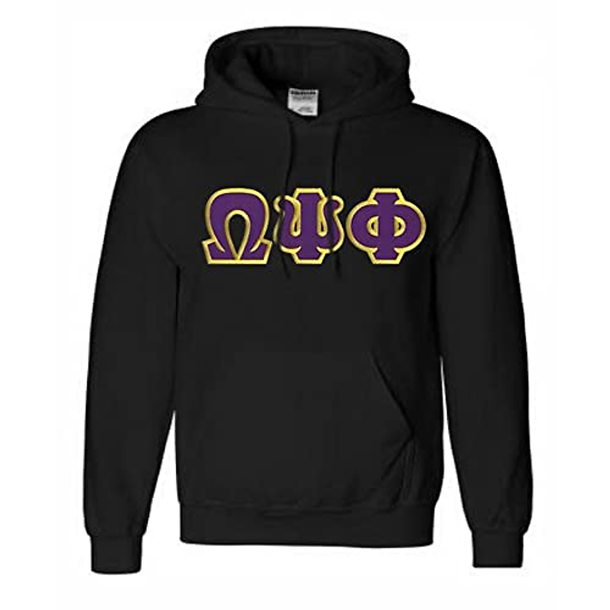 Express Design Group Omega Psi Phi Lettered Hooded Sweatshirt X-Large Black