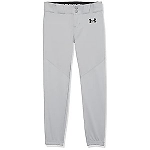 Under Armour boys Utility Baseball Closed Pants, (080) Baseball Gray Black, X-Small