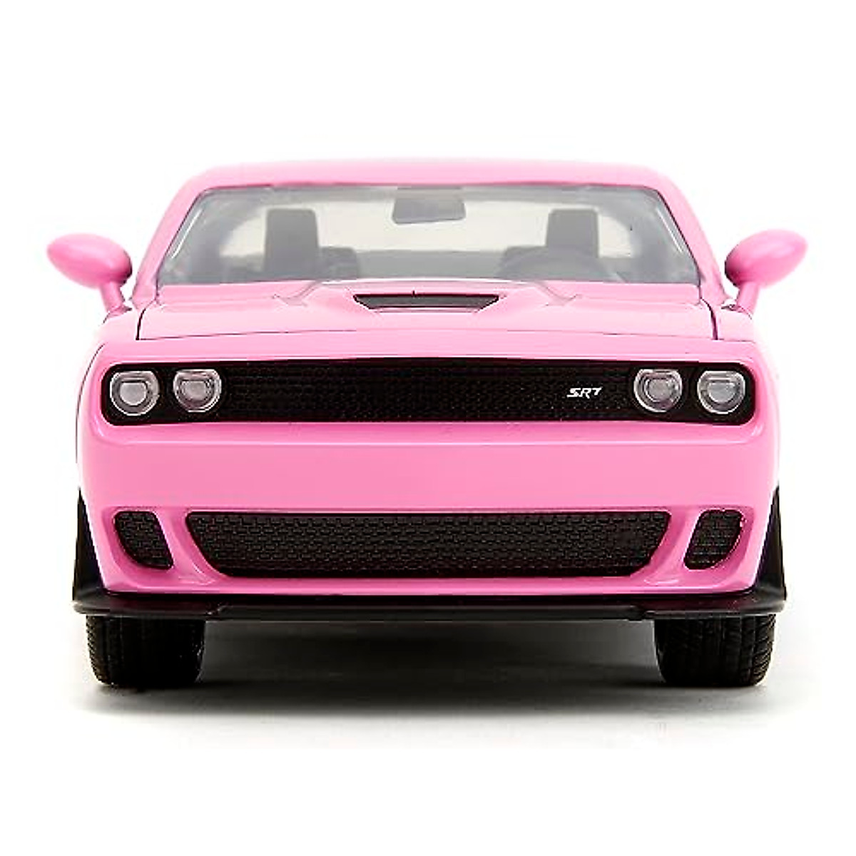 2015 Challenger SRT Hellcat Pink and Blue Pink Slips Series 1/24 Diecast Model Car by Jada 34658
