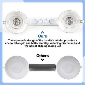 Grab Bars for Shower, Shower Handle for Bathroom, Suction Cup Grab Bars with Indicators, Shower Handles for Elderly, Handicap Grab Bars for Senior, Tool Free & No Drill Balance Bar for Bathtub