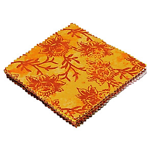 Soimoi Batik Print Precut 10-inch Cotton Fabric Quilting Squares Charm Pack DIY Patchwork Sewing Craft