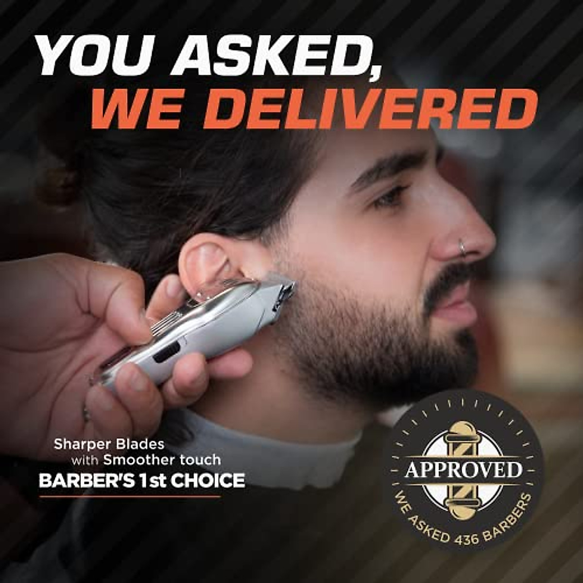 Fagaci Cordless Trimmers for Barbers Extremely Fine Cutting, Close Cut T-Liners Clippers for Men, Edgers T-Blade Trimmer, T-outliner Trimmer, Professional Hair Trimmer, Electric Beard Trimmer for Men