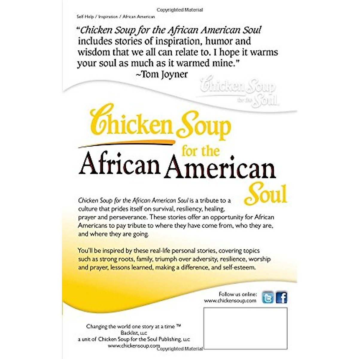 Chicken Soup for the African American Soul: Celebrating and Sharing Our Culture One Story at a Time (Chicken Soup for the Soul)