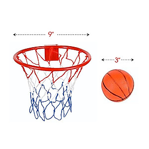 ArtCreativity Over-The-Door Hanging Basketball Hoop Game – Includes 1 Mini Basketball & 1 Net Hoop – Easy Setup Design for Home, Office, or Bedroom – Fun Gift for Boys, Girls, Toddlers, & Adults