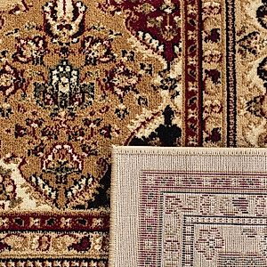 SAFAVIEH Lyndhurst Collection Area Rug - 9' x 12', Multi & Beige, Traditional Oriental Design, Non-Shedding & Easy Care, Ideal for High Traffic Areas in Living Room, Bedroom (LNH221C)