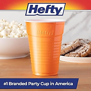 Hefty TKctPv Plastic Party Cups, Assorted Colors, 16 Ounce, 100 Count