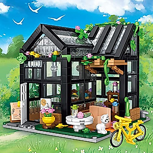Mesiondy Flower House Building Set, Compatible with Lego Flower Friends House, Create a Warm and Beautiful Environment, Gift for Girls 6-12(567 Pcs)