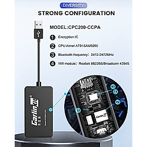 2023 CarlinKit Wireless CarPlay & Wireless Android Auto for Car with Android Head Unit System 4.4.0+,Built-in APK App,Online Upgrade.