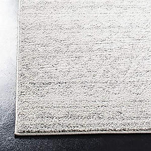 SAFAVIEH Adirondack Collection 2'6" x 4' Ivory / Silver ADR119A Moroccan Boho Distressed Non-Shedding Living Room Bedroom Accent Rug