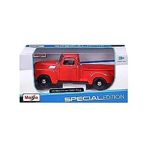 Maisto 1:25 Scale 1950 Chevrolet 3100 Pickup Diecast Truck Vehicle (Colors May Vary) , Red