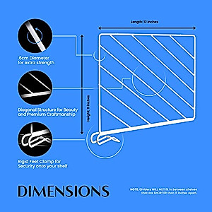 TitanSecure Shelf Dividers for Closets, 8 PK White 12” Sturdy Wood Shelf Dividers | Shelf Organizer for Closets for Wood or MDF Shelves – Use as Bathroom Kitchen Pantry Cabinet Organizers and Storage