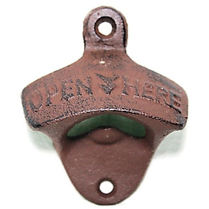 Texas Rustic Cast Iron Wall Mount Bottle Opener Vintage Looking Beer Opener