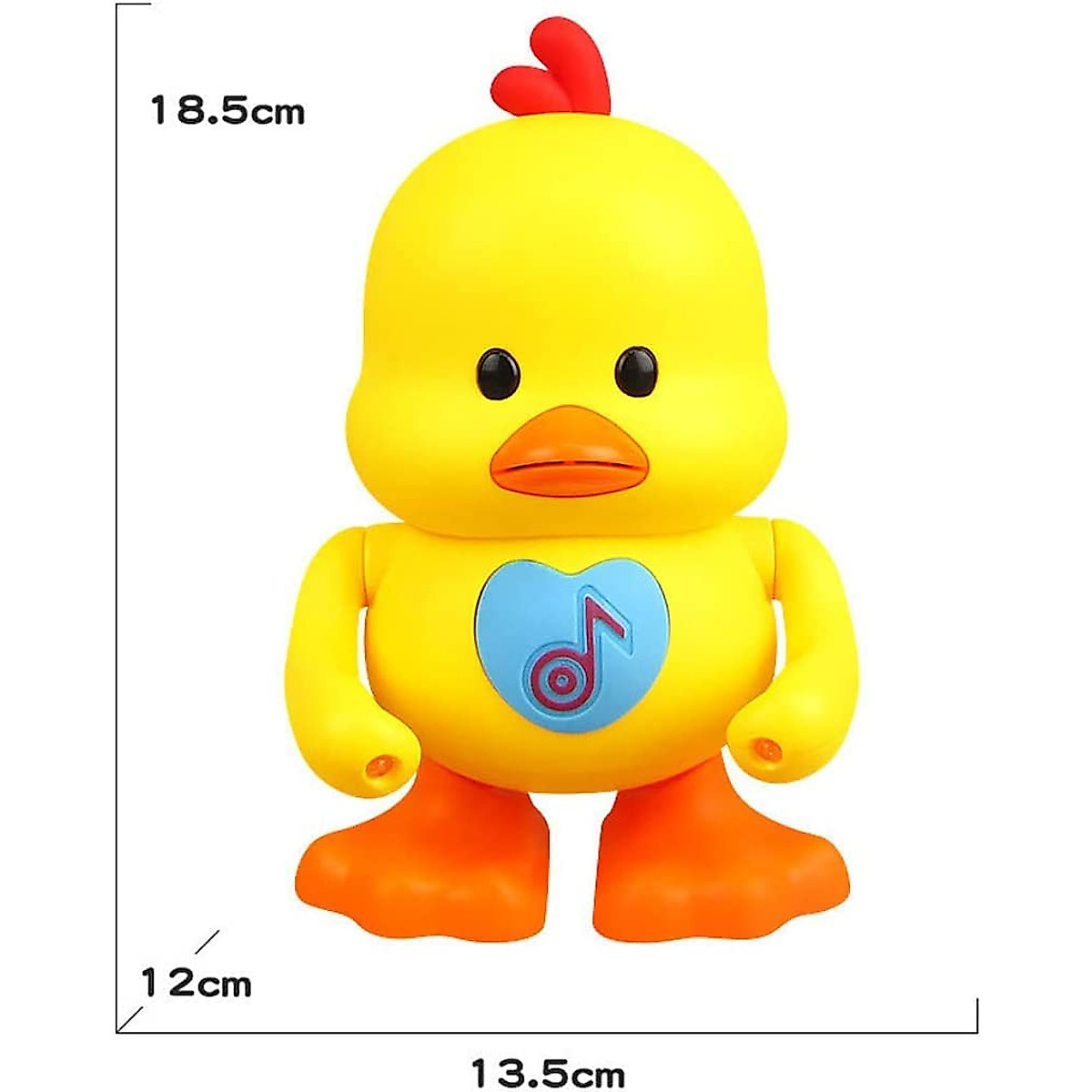 Areytrv Dancing Duck - 2023 New Musical Duck Toy, Baby Preschool Educational Learning Toy w/Led Lights & Music, Dancing and Singing Musical Duck for 1+ Year Old Baby Toddler (Yellow)