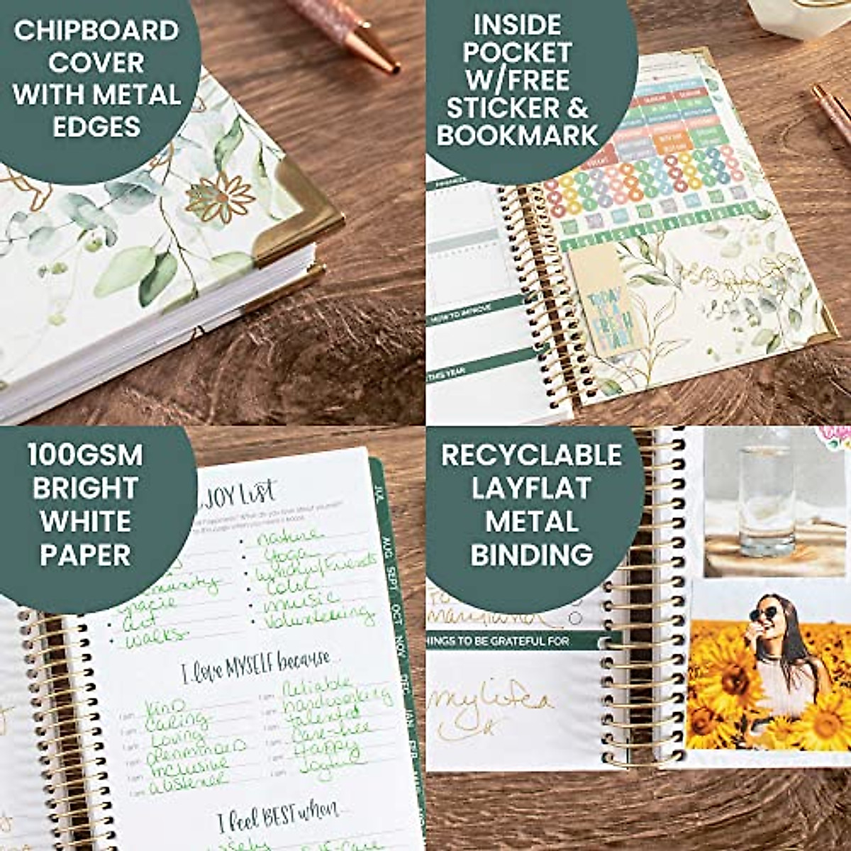 HARDCOVER bloom daily planners 2023-2024 Academic Year Day Planner (July 2023 - July 2024) - Passion/Goal Organizer - Monthly & Weekly Inspirational Agenda Book - 5.5" x 8.25" - Floral Gouache