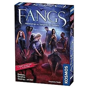 Fangs | Thames & Kosmos | Party Game | Vampires v. Werewolves v. Humans | Social Deduction | Role-Playing | 5 to 8 Players | Ages 10 and up