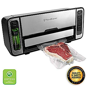 FoodSaver FM5860 Vacuum Sealer Machine with Express Bag Maker & Auto Bag Dispense and Rewind, Silver & 8" and 11" Vacuum Seal Rolls Multipack | Make Custom-Sized BPA-Free Vacuum Sealer Bags