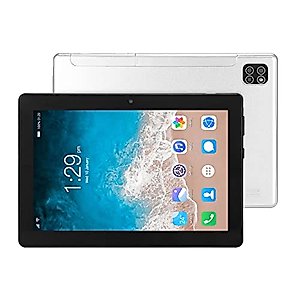 Honio Smart Tablet, Dual Camera 8800mAh Octa Core CPU WiFi Tablet 6GB+128GB Storage Reading (Silver)