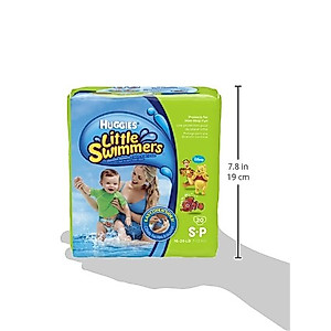 Huggies Little Swimmers Disposable Swim Diapers, Swimpants, Size 3 Small (16-26 lb.), 20 Ct. (Packaging May Vary) (Pack of 4)