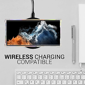 CoverON Compitable with Samsung Galaxy S23 Ultra Case for Women, Slim Floral Design Clear TPU Rubber Flexible Soft Skin Cover Protective Sleeve for Galaxy S23 Ultra Phone Case - Peony Flower