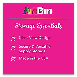 ArtBin 6913ZZ 12" x 12" Portable Art & Craft Organizer with Handle 3-Pack, [3] Plastic Storage Cases, Clear