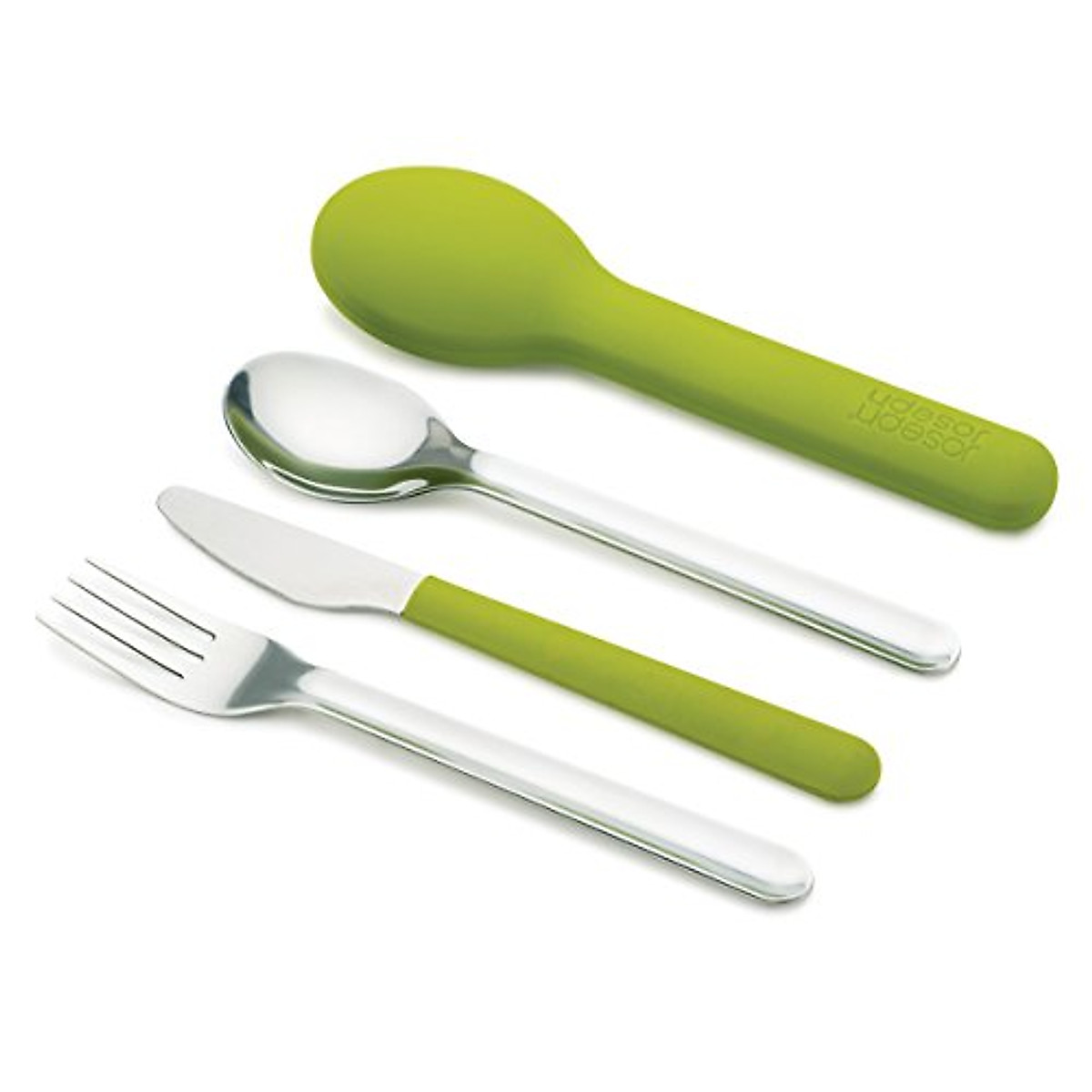 Joseph Joseph GoEat Compact Stainless-Steel Cutlery Set, Green