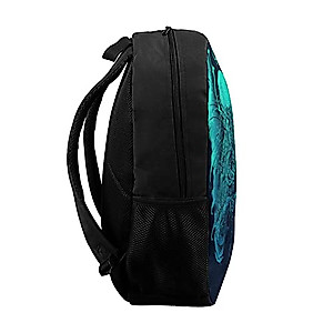 Cthulhu Printed Backpack 17 Inch Shoulders Daypack Large Capacity Laptop Bag for Men Women