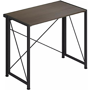 ENGERIO Folding Desk, Small Foldable Desk 35.4" for Small Spaces, Space Saving Computer Table Writing Computer Desk Workstation for Home Office, Easy Assembly