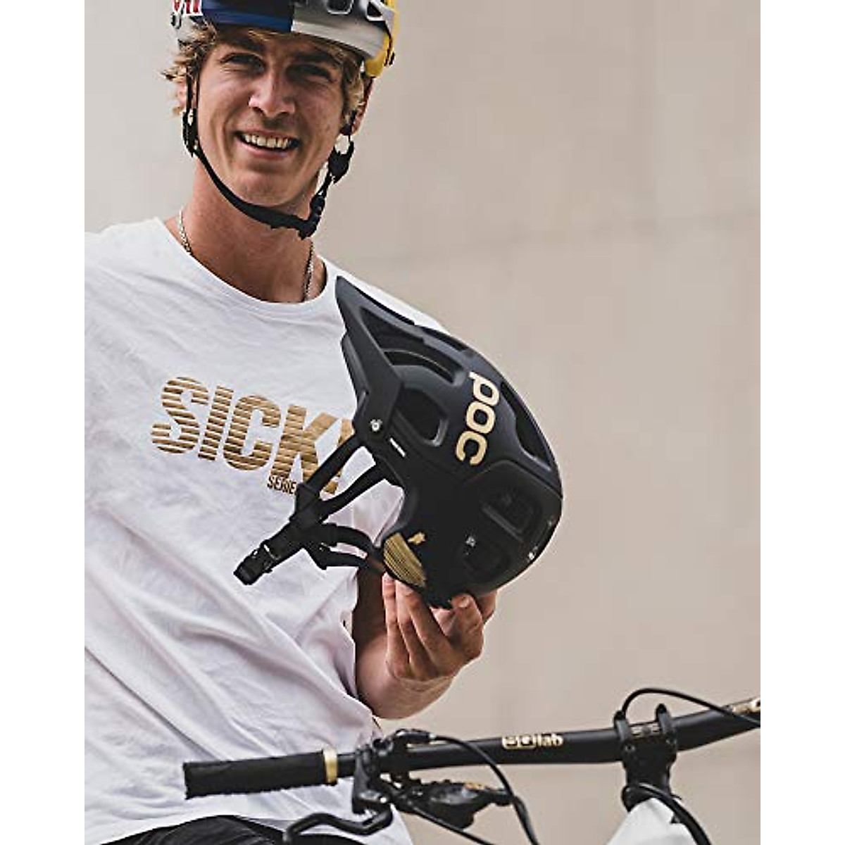 POC, Tectal Fabio Ed., Medium-Large, Uranium Black Matte/Gold