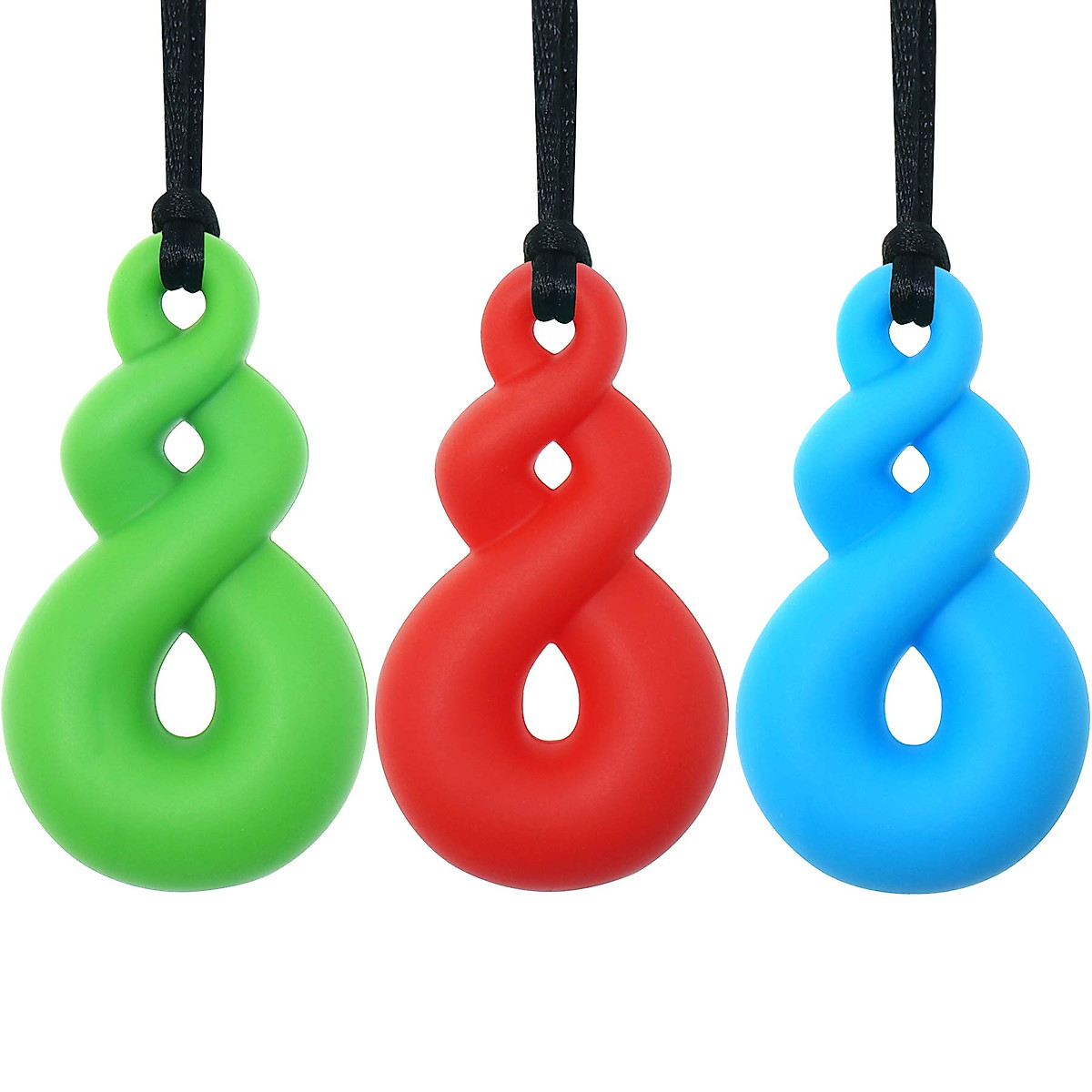 Panny & Mody Maori Twist Silicone Pendant Necklace(Blue/Green/Red)