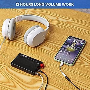 AIYIMA H1 Portable Mini Headphone Amplifier 3.5mm Stereo Audio HiFi Ear Amp Support Impedance 16-300Ω Headset for MP3/MP4 /Phones/Digital Players/Tablets/Computers