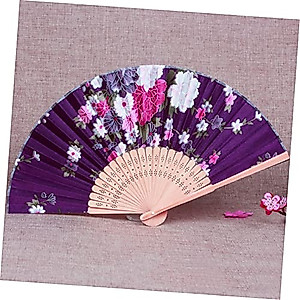 MUSISALY 2pcs Silk Folding Chinese Silk Fans Hand Folding Fans Chinese Hand Fan chinese fan Chinese Folding Fans Japanese Hand Fan collapsible fan hand fans bamboo ancient fan men and women